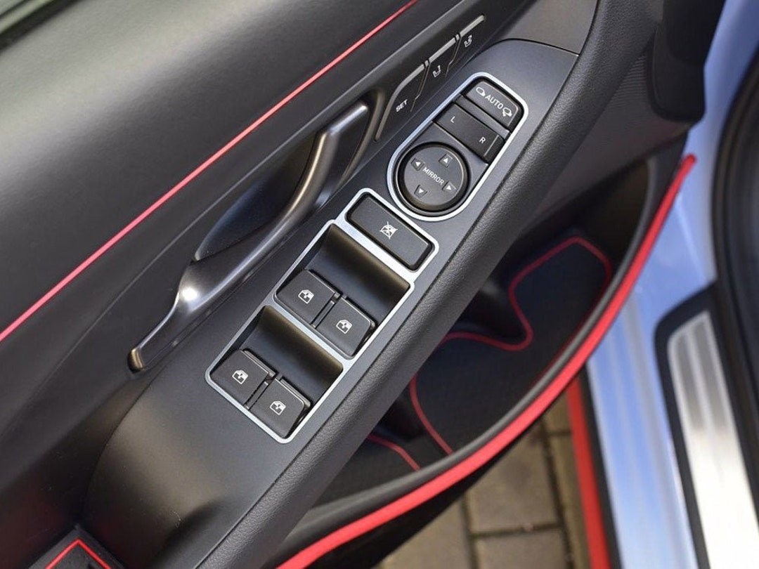 Door Control Switches Cover for I30 N I30 N Fastback 5pcs Stainless ...