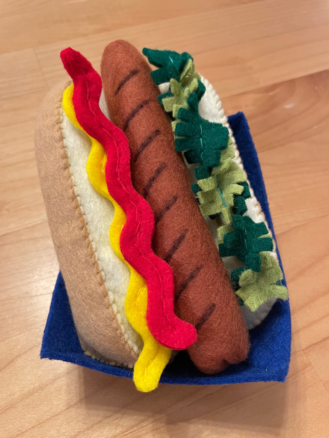 Felt Hot Dog Play Set: Pretend Play Food, BBQ Accessory - Etsy