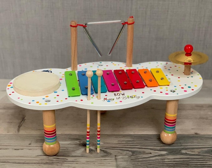 Personalised Music Table for Children - Wooden Toy - Gift for Kids ...