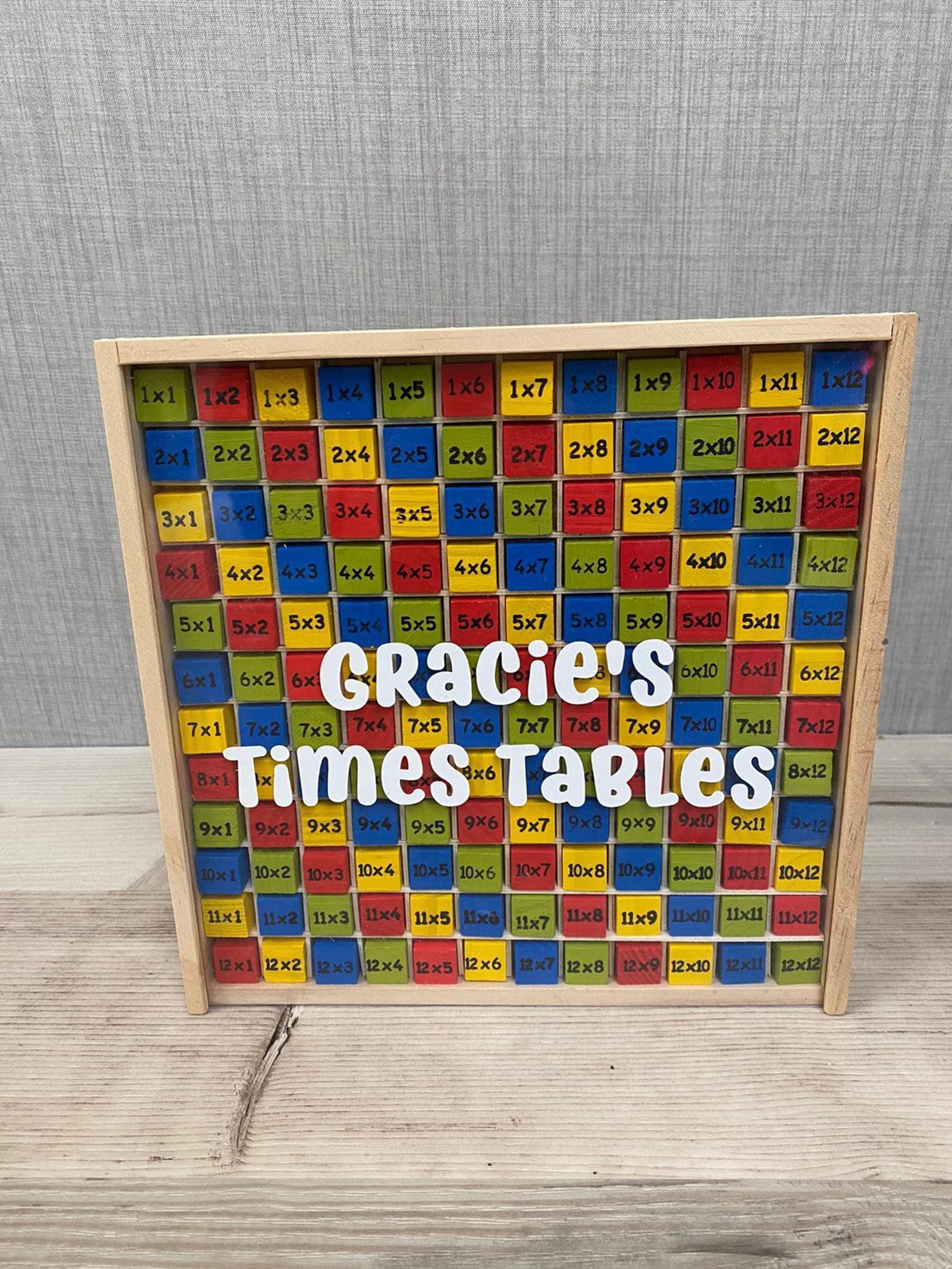 Personalised Times Tables Toy Multiplication Table Maths | Etsy