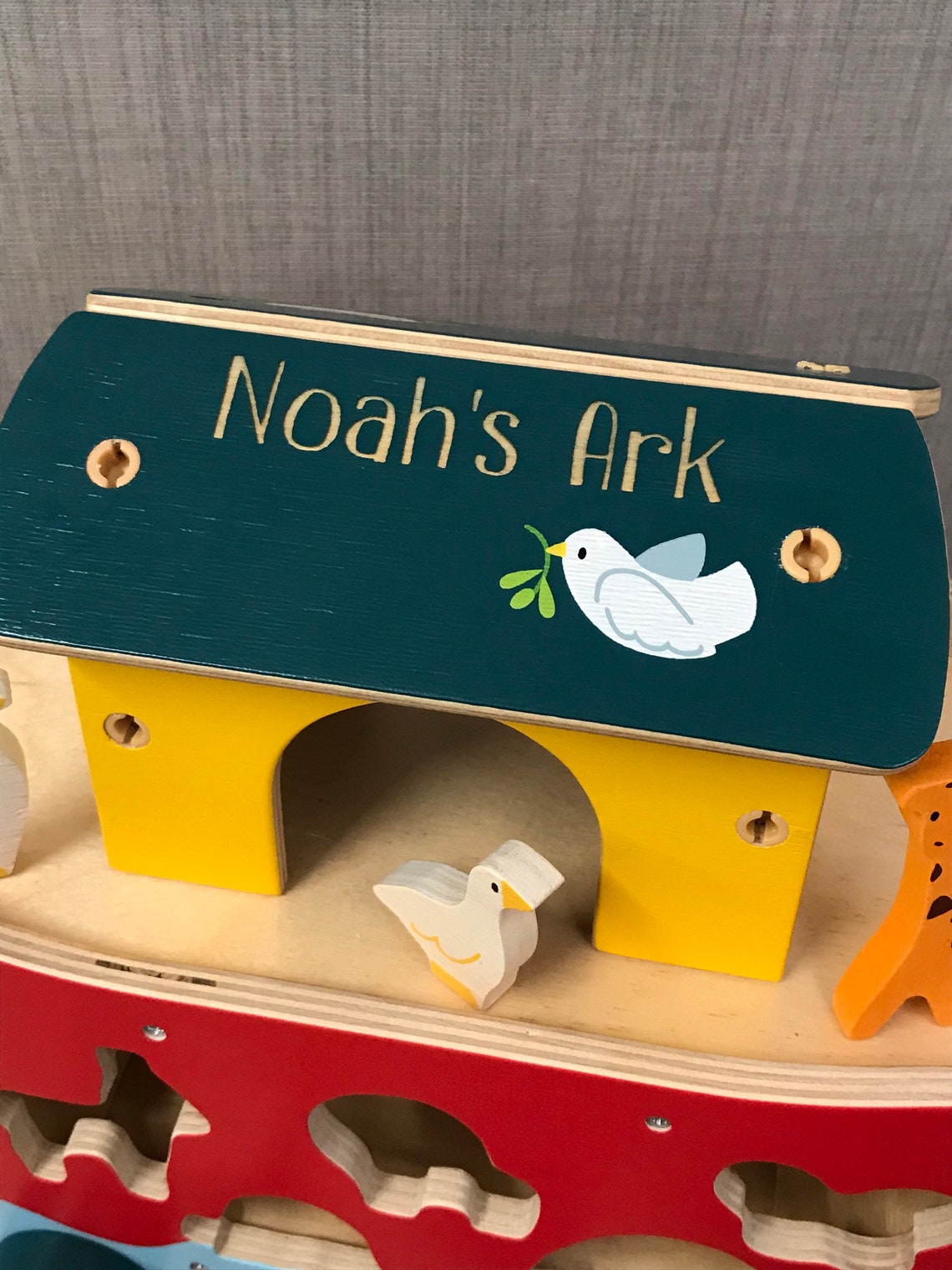 Personalised Noahs Ark shape sorter Wooden Toys Birthday | Etsy