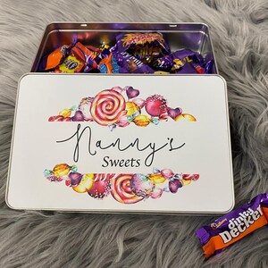 Personalised Sweets Tin - Sweeties - Treat Tin, Biscuit Tin - Etsy UK