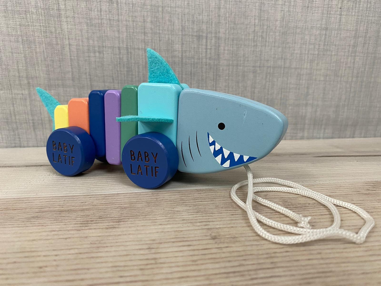 Personalised Wooden Shark Pull-along Toy Children's Gift - Etsy