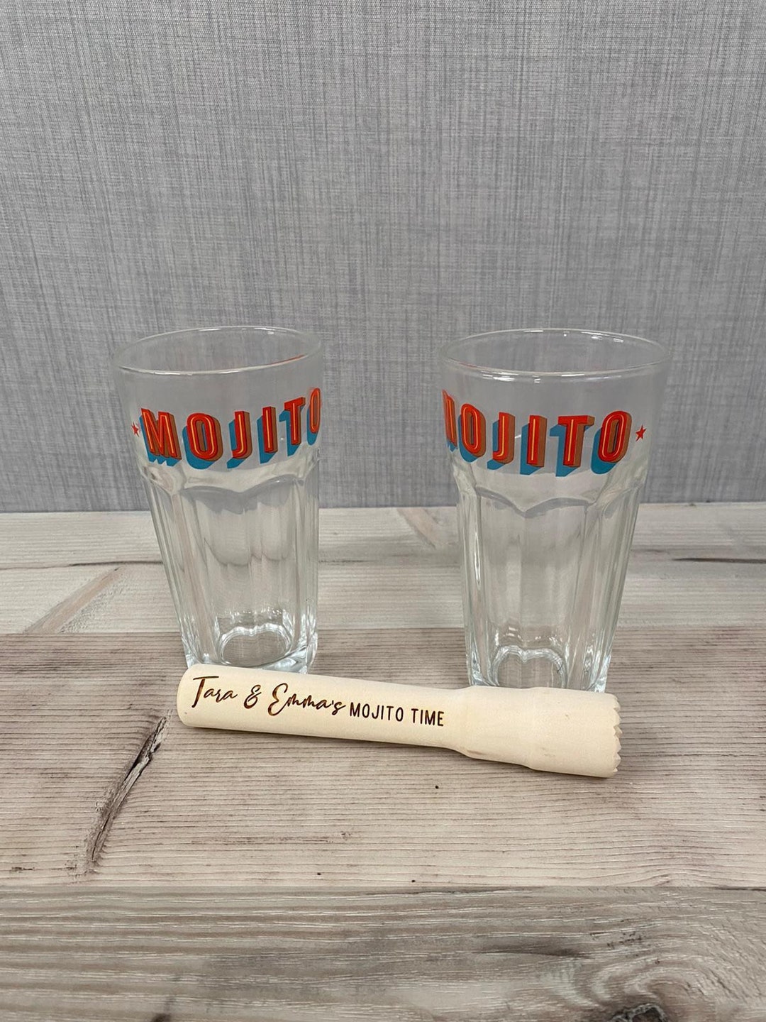 Personalized Mojito Glasses and Muddler Set - Engraved Cocktail Gift - Etsy
