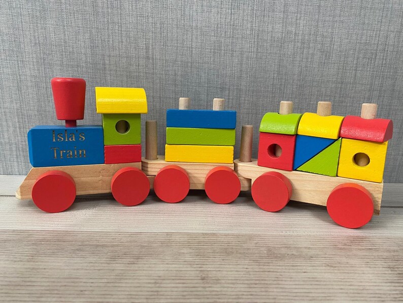 Personalised Train Set With Sounds Primary Colours - Etsy