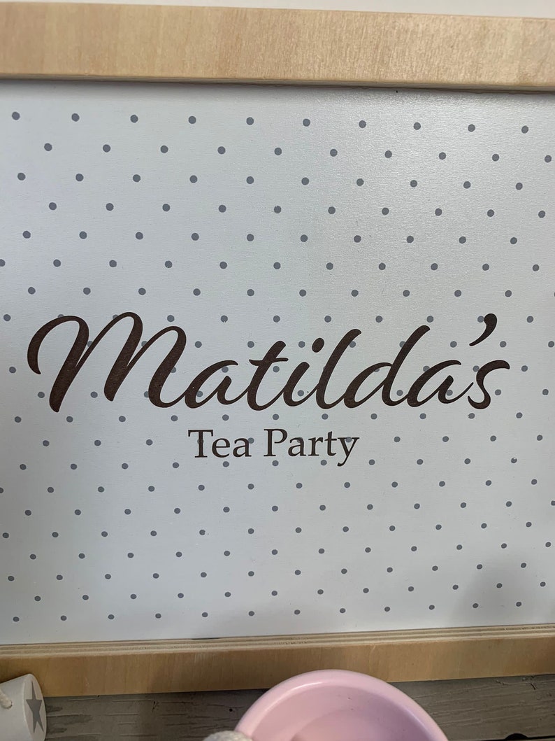 Personalised Wooden Tea Playset Stars Design Afternoon Tea - Etsy