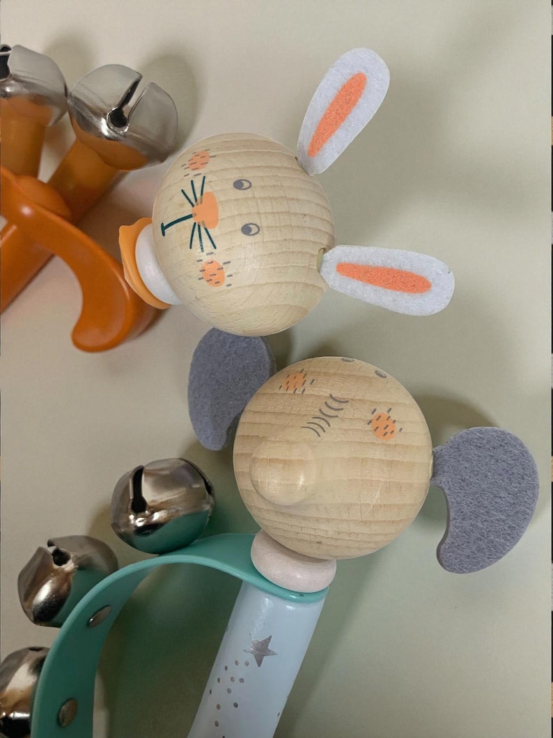 Personalised Pastel Baby Bells Elephant - Bear - Rabbit Jingle - Etsy