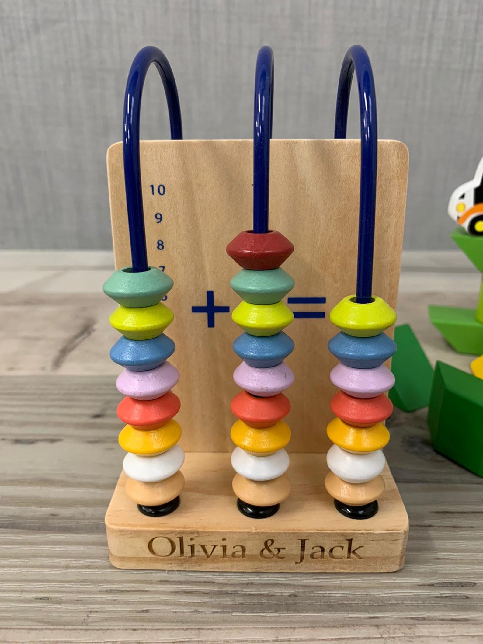 Personalised Wooden Abacus Toy Learning Toys Maths Toys | Etsy