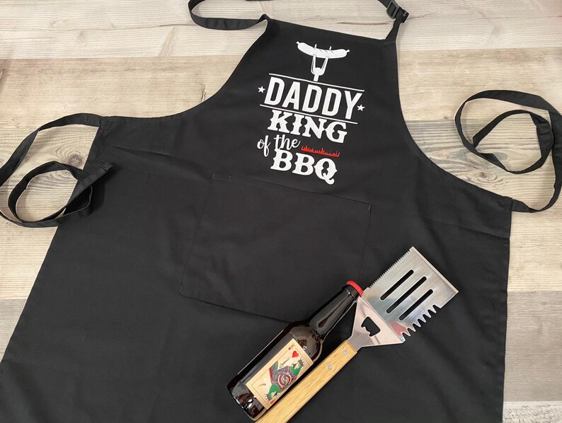 Personalised Black BBQ Apron Barbecue Apron Cooking Bib - Etsy
