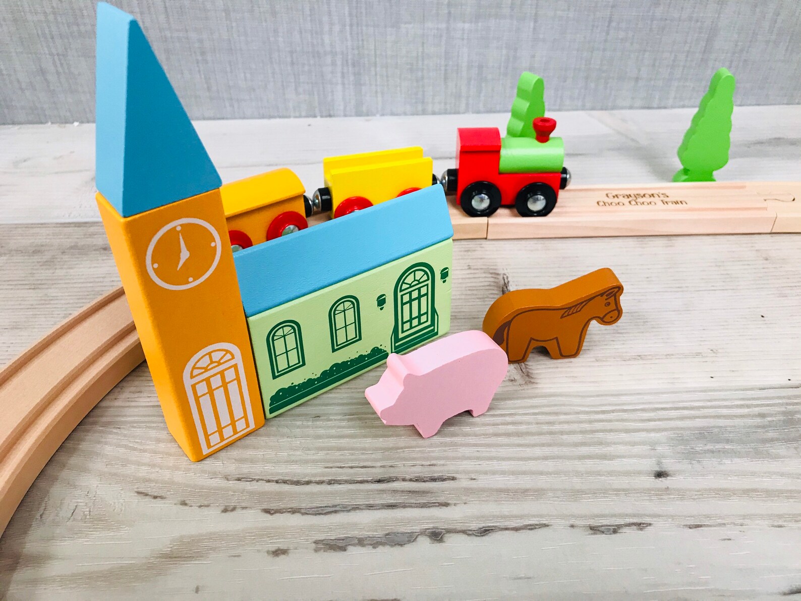 Personalised Wooden Train Set and Railway Train Toy - Etsy