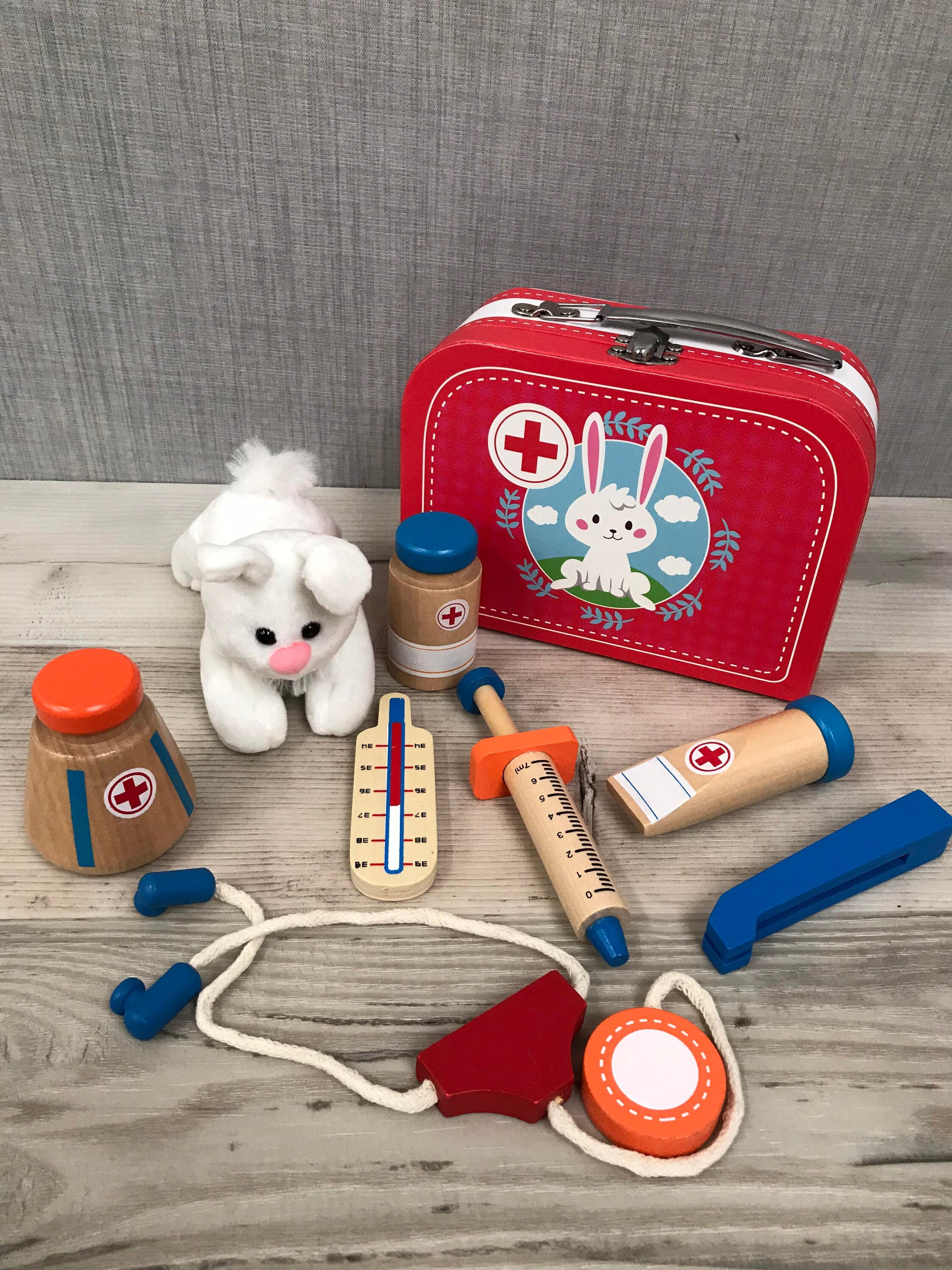 Personalised Veterinarians Kit Pet Doctor Kit Wooden Toys - Etsy UK