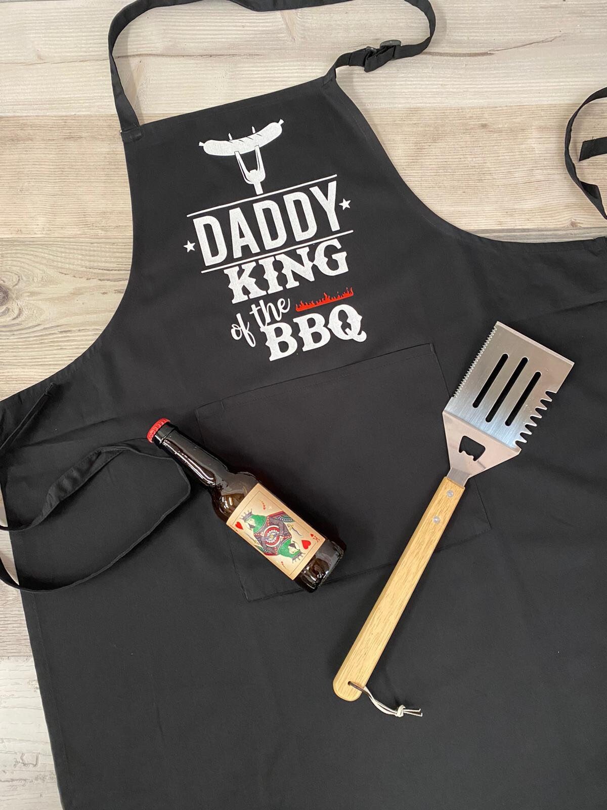 Personalised Black BBQ Apron Barbecue Apron Cooking Bib - Etsy