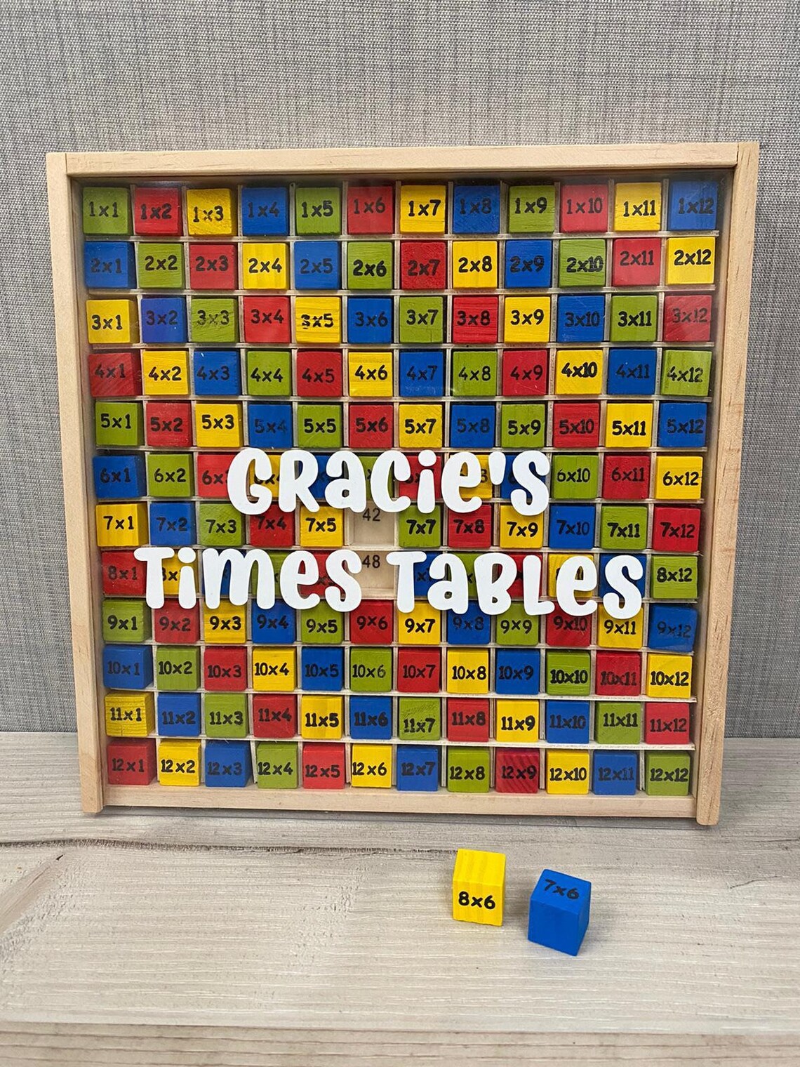Personalised Times Tables Toy Multiplication Table Maths | Etsy