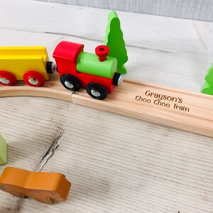 Personalised Wooden Train Set and Railway Train Toy - Etsy