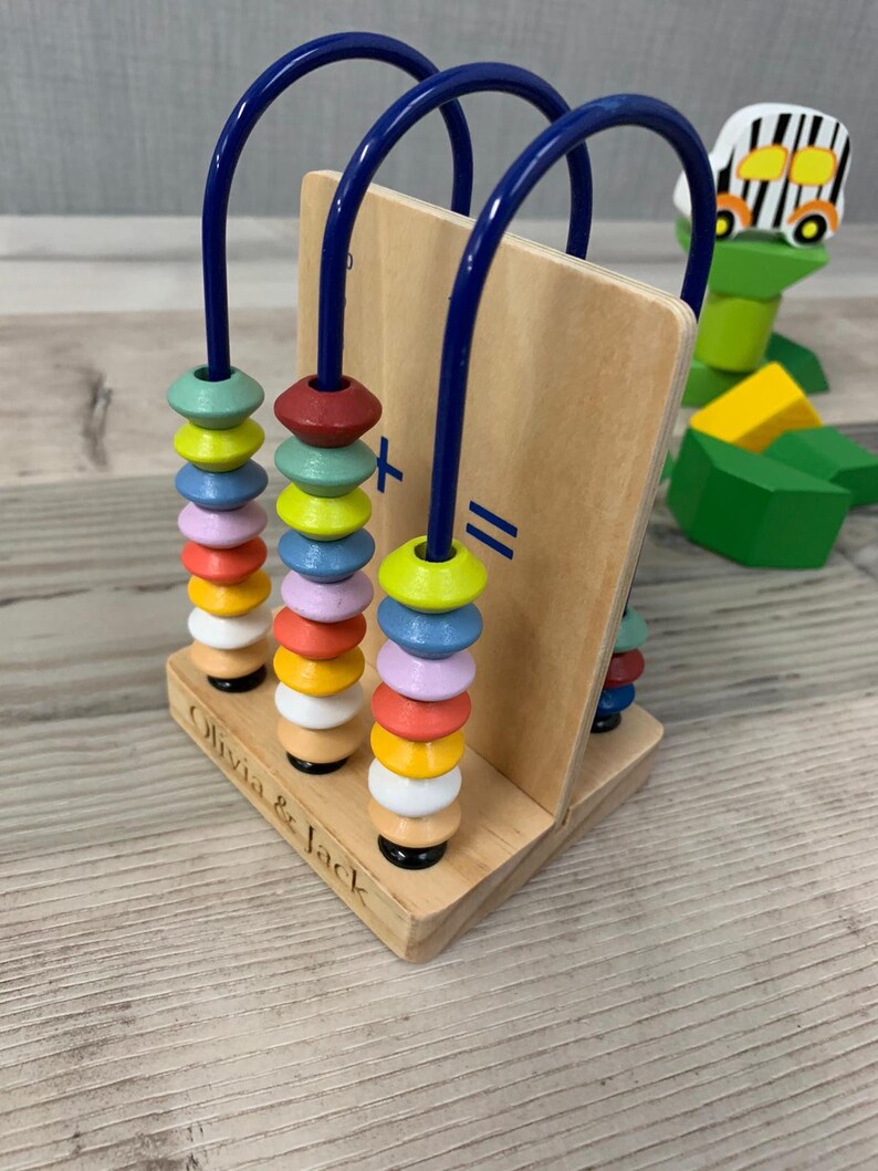 Personalised Wooden Abacus Toy Learning Toys Maths Toys | Etsy