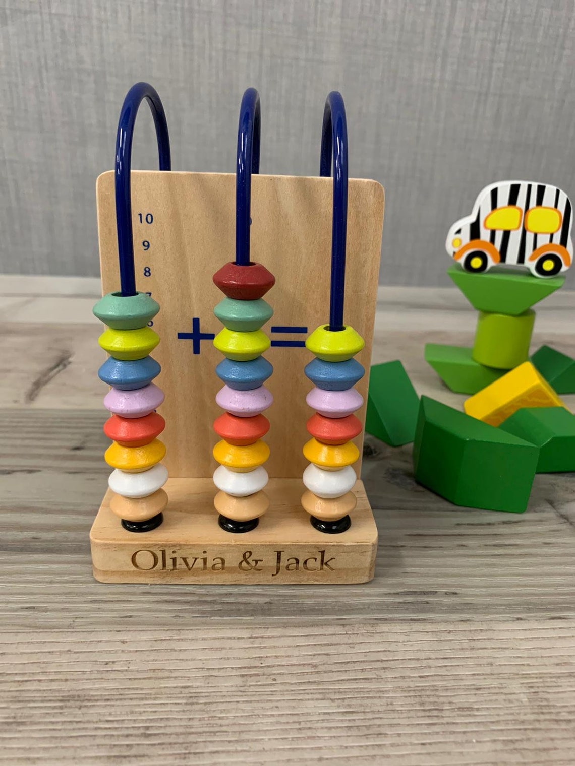 Personalised Wooden Abacus Toy Learning Toys Maths Toys | Etsy