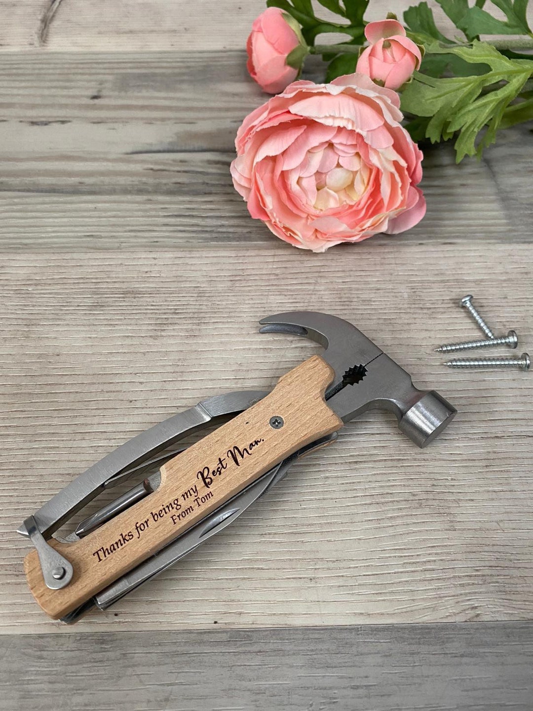 Personalised Multi Tool - Hammer Multitool - Hand Tools Gift - Wedding ...