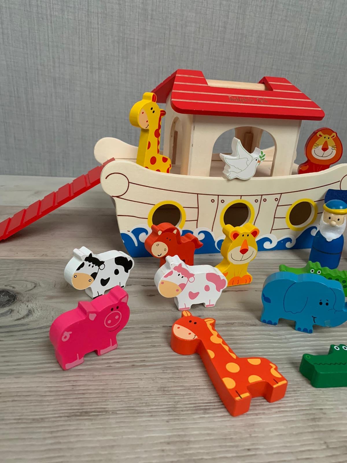 Personalised Noah’s Ark Play Set - Wooden Toys - Etsy