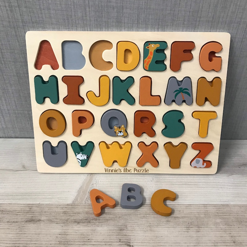 Wooden Abc Puzzle - Etsy