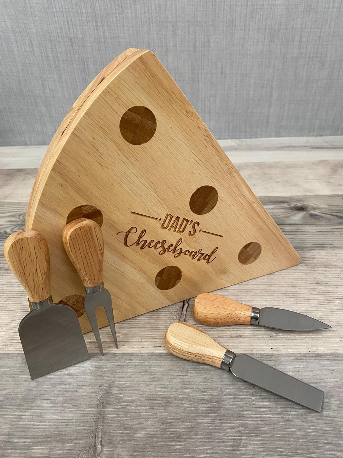Personalised Wooden Cheese Board-triangle Cheese Board-engraved Gift ...