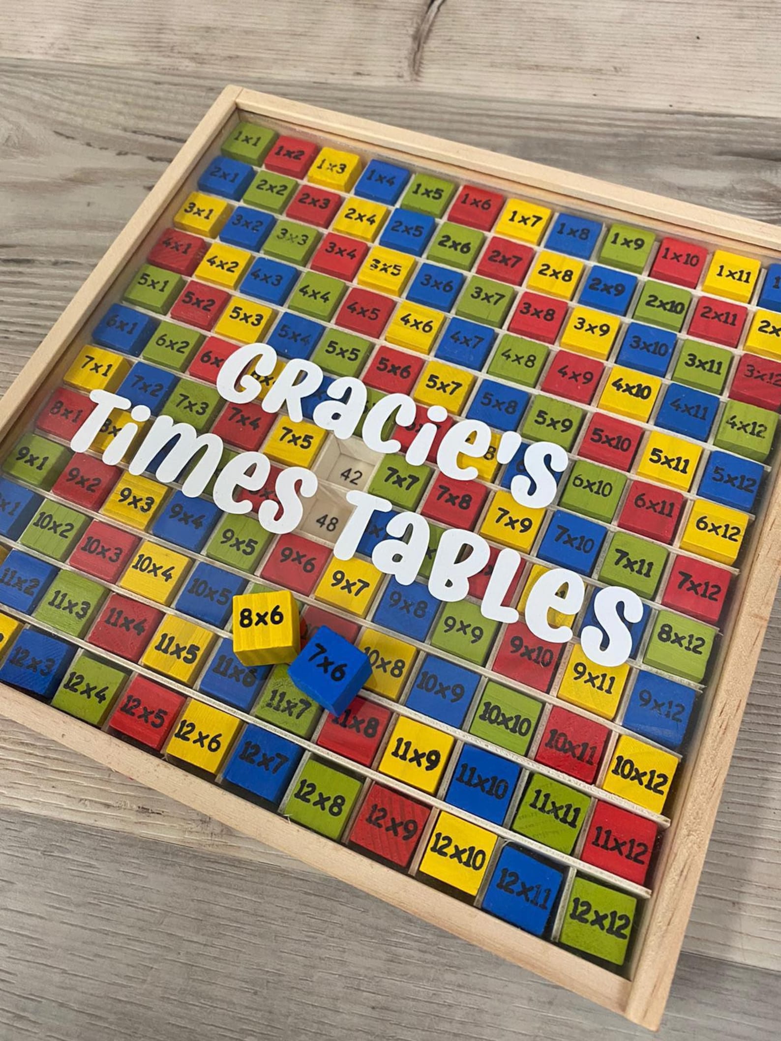 Personalised Times Tables Toy Multiplication Table Maths | Etsy