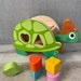 Personalised Tortoise Shape Sorter - Turtle Toy - Engraved Shape Sorter ...