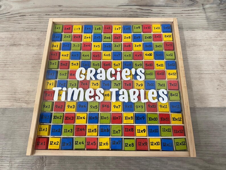 Personalised Times Tables Toy Multiplication Table Maths | Etsy