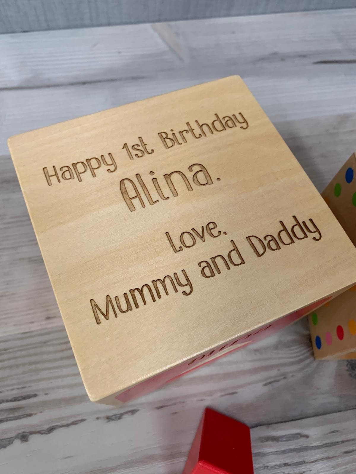 Personalised Wooden Stacking Set ABC Stacking Toy Toddler | Etsy