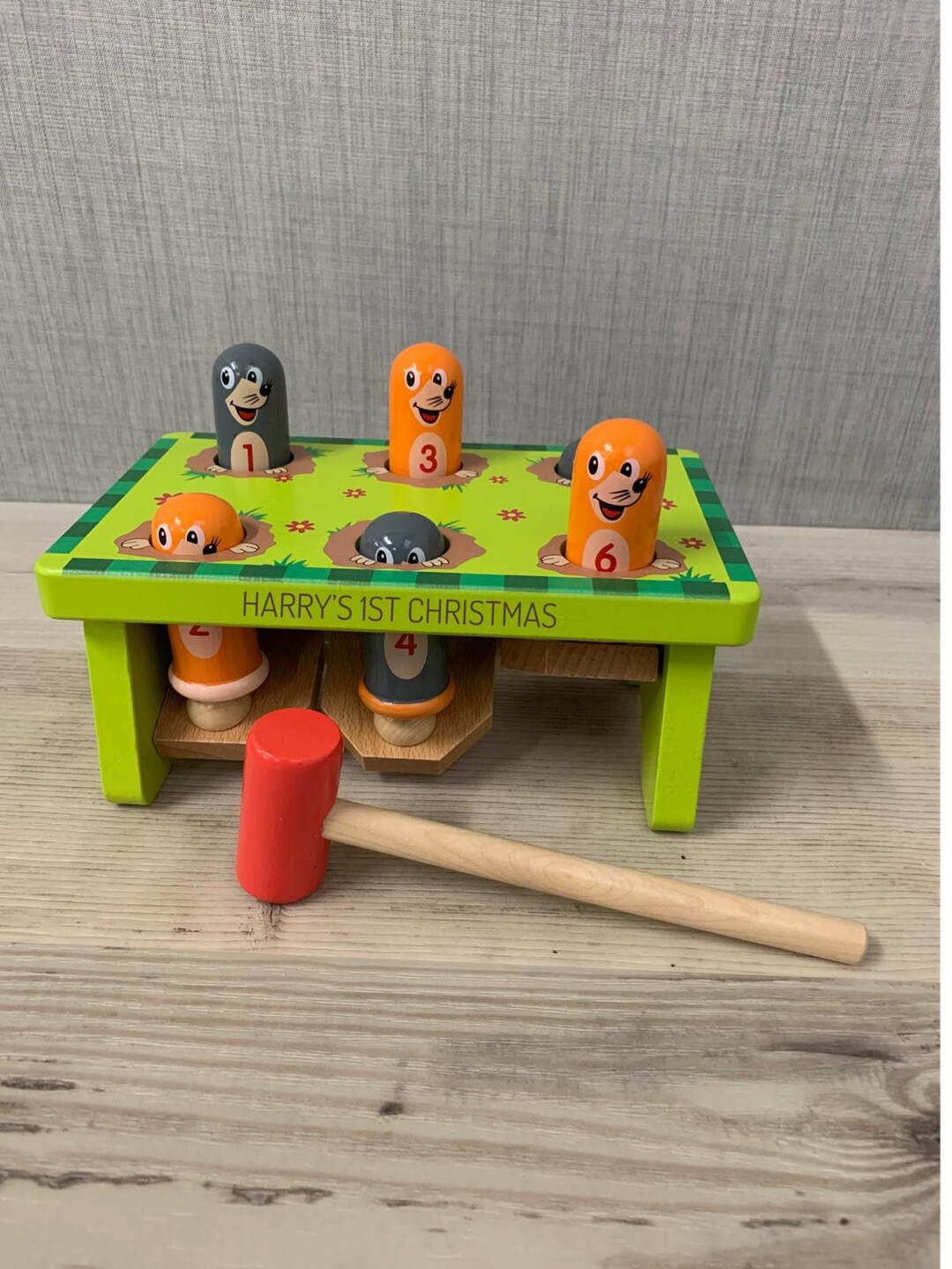 Personalised Wooden Mole Hunt Game - Unisex Toys - Pop up - Engraved ...