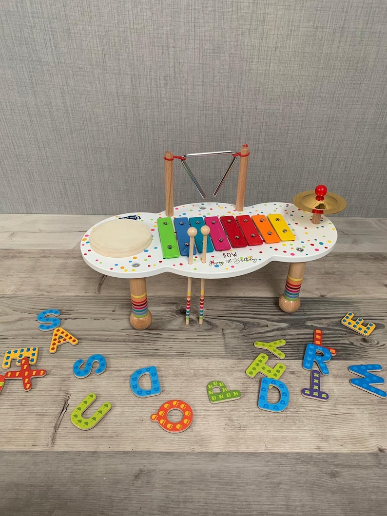 Personalised Music Table for Children Wooden Toy Gift for - Etsy UK