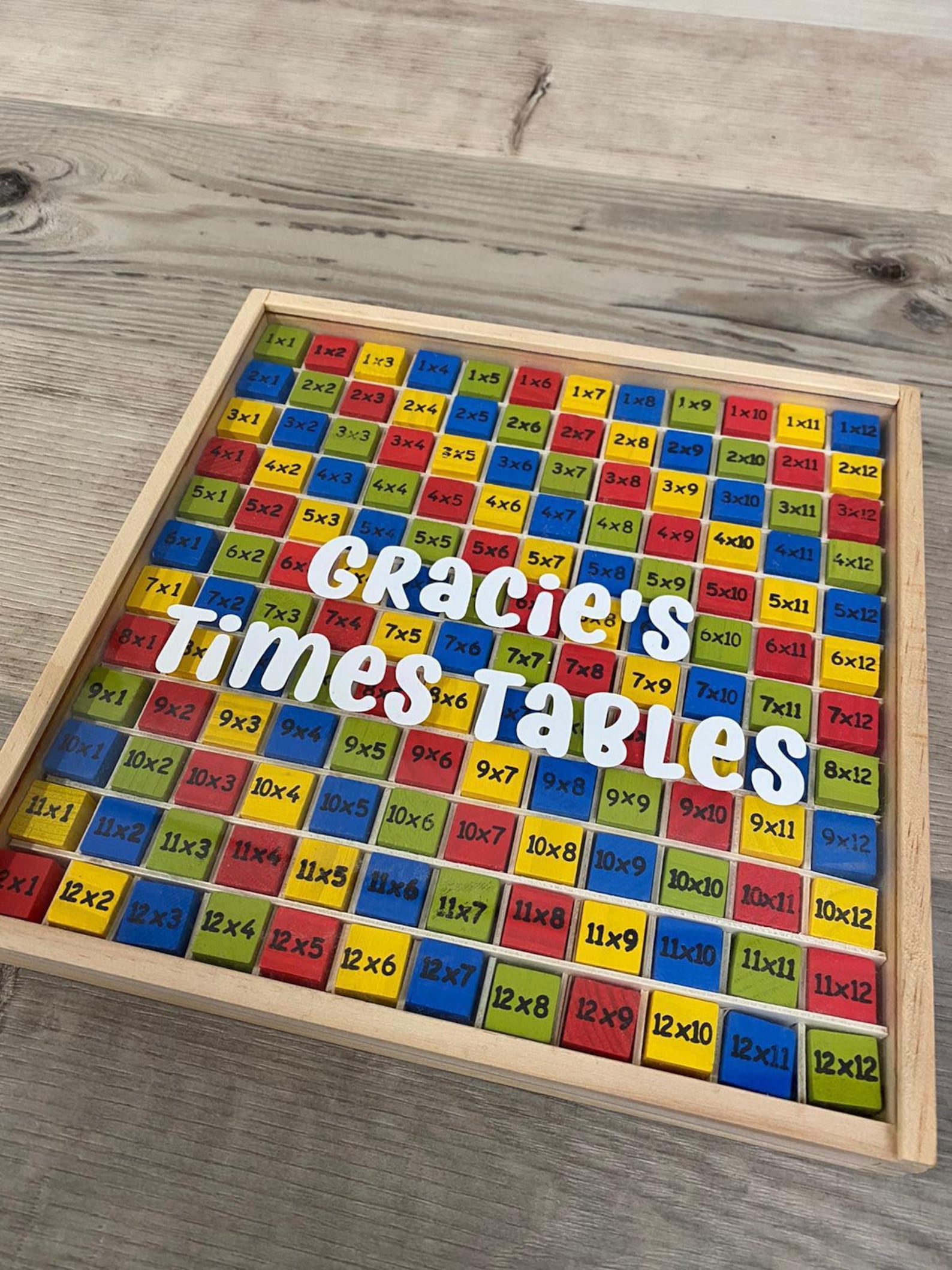 Personalised Times Tables Toy Multiplication Table Maths | Etsy
