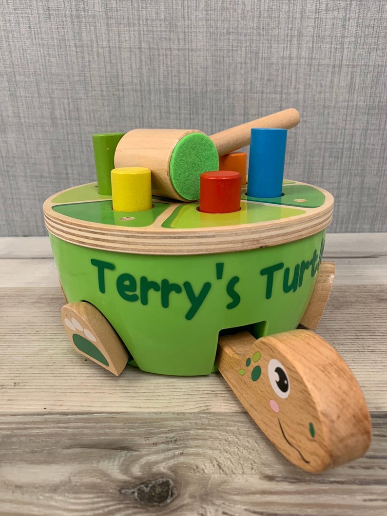 Personalised Wooden Turtle Game Wooden Turtle Toy - Etsy