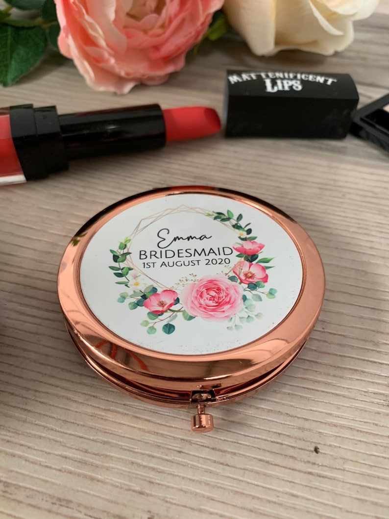 Jessica Range Personalised Compact Mirrors Bridesmaid Gift - Etsy