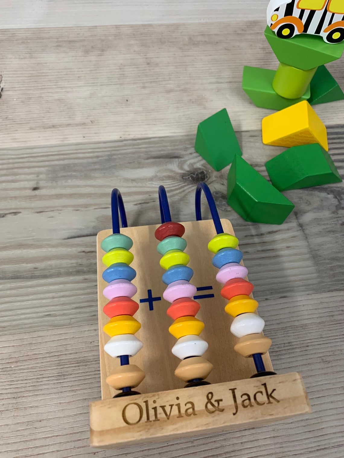 Personalised Wooden Abacus Toy Learning Toys Maths Toys | Etsy