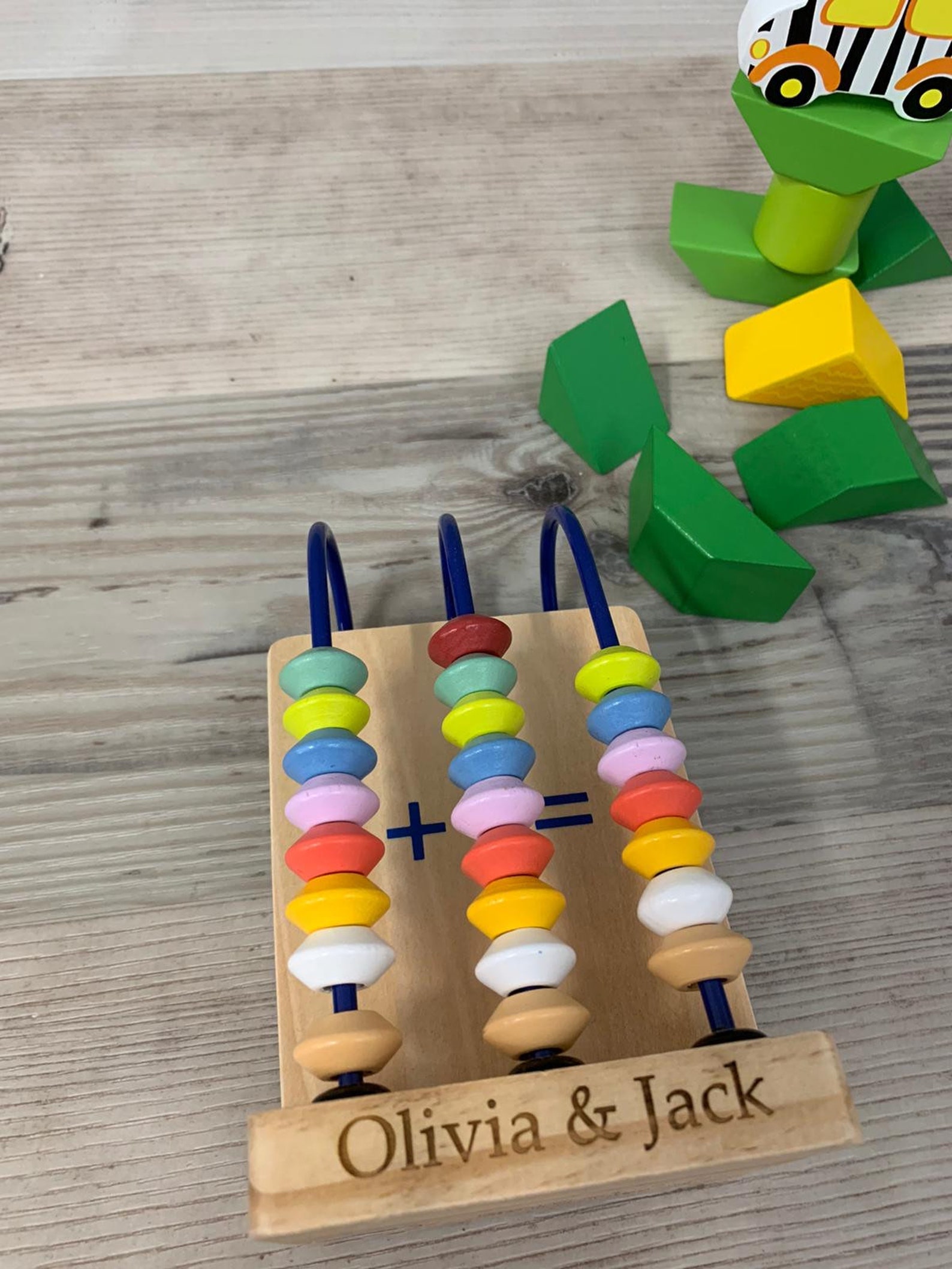 Personalised Wooden Abacus Toy Learning Toys Maths Toys | Etsy