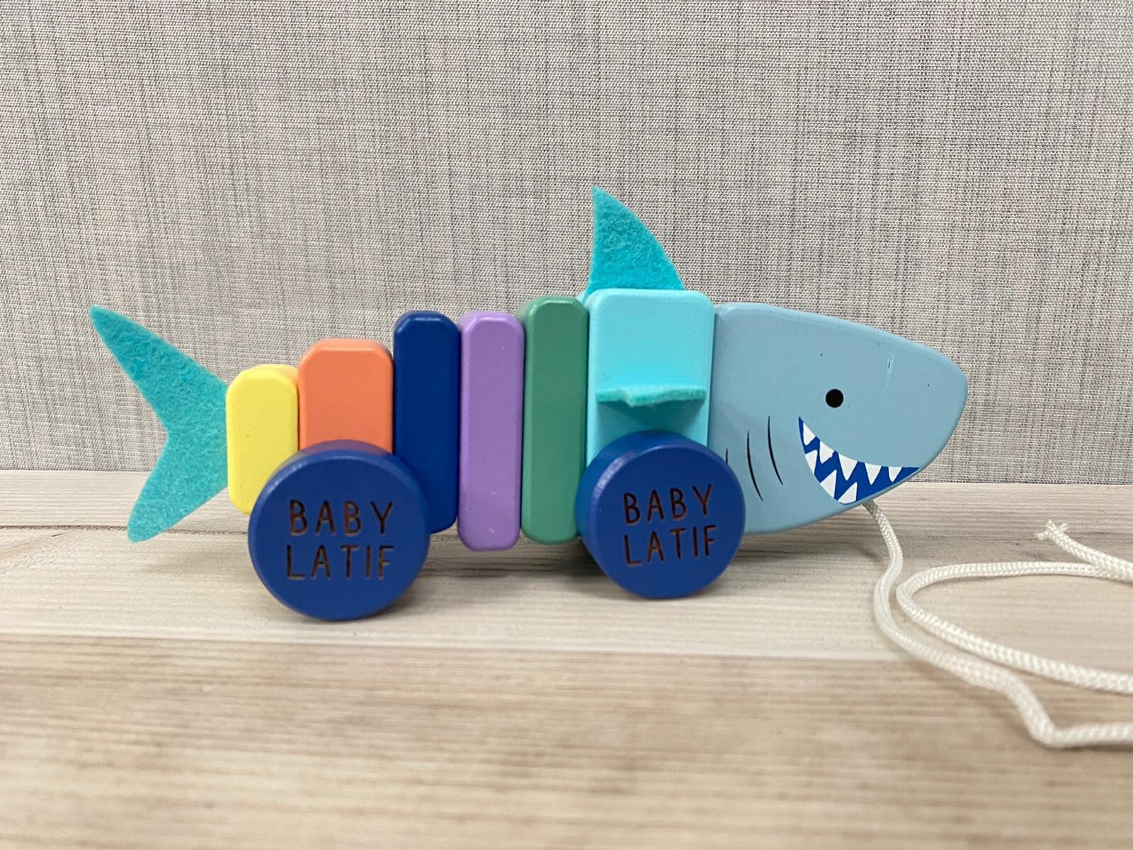 Personalised Wooden Shark Pull-along Toy Children's Gift - Etsy