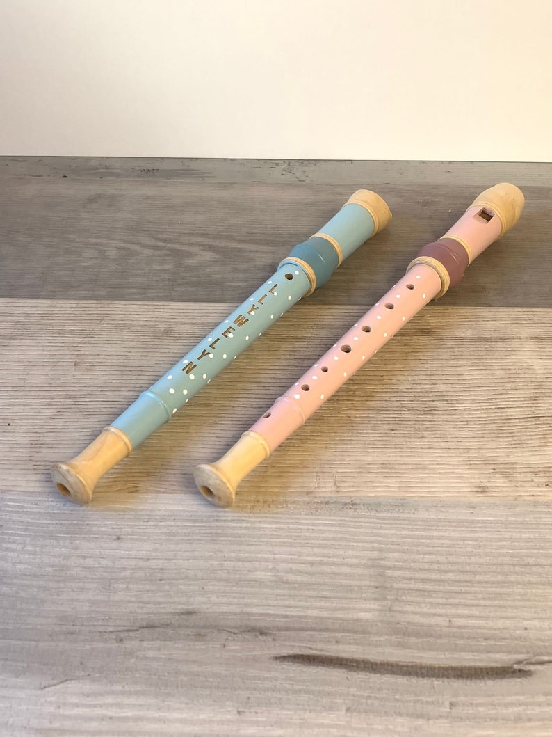 Personalised Wooden Flute/recorder Pink or Blue Kids - Etsy