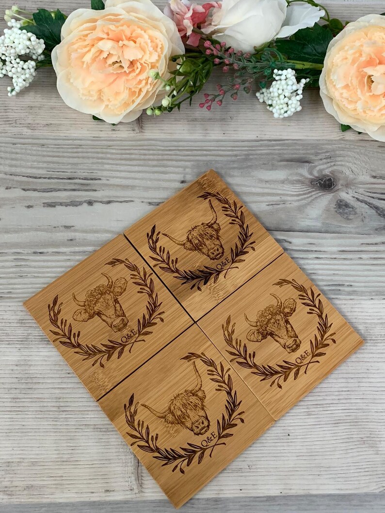 Personalised Wooden Coasters Engraved Coasters Home Gift - Etsy UK