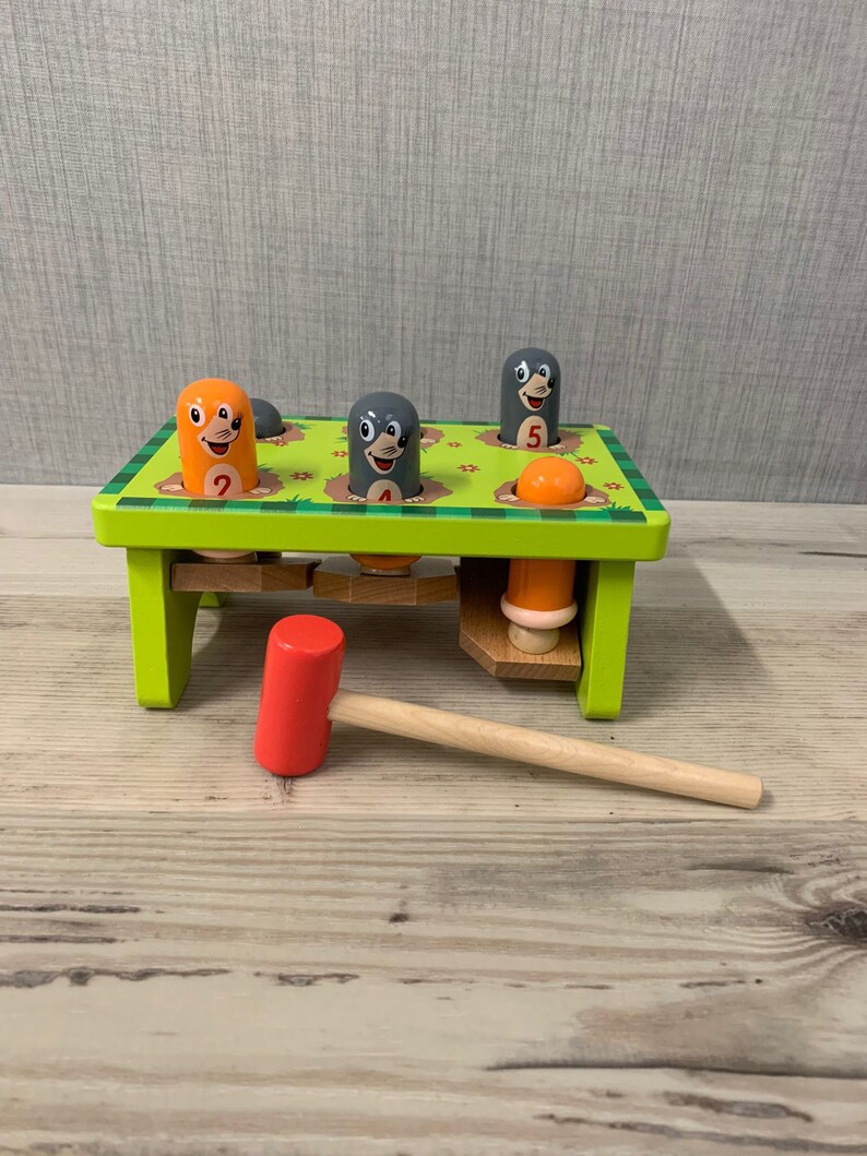 Personalised Wooden Mole Hunt Game Unisex Toys Pop up - Etsy