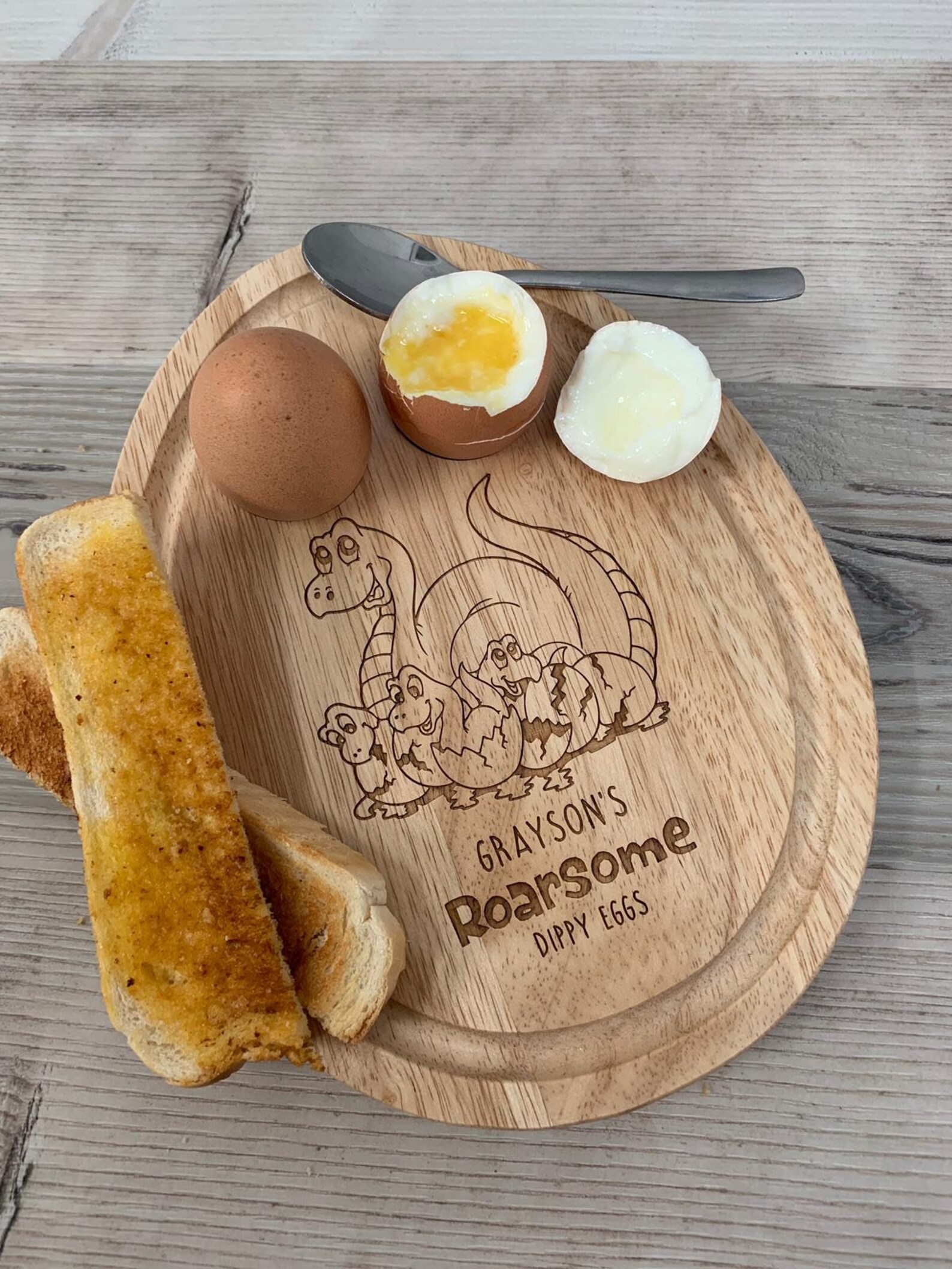 Personalised wooden dippy egg and soldiers board wooden | Etsy