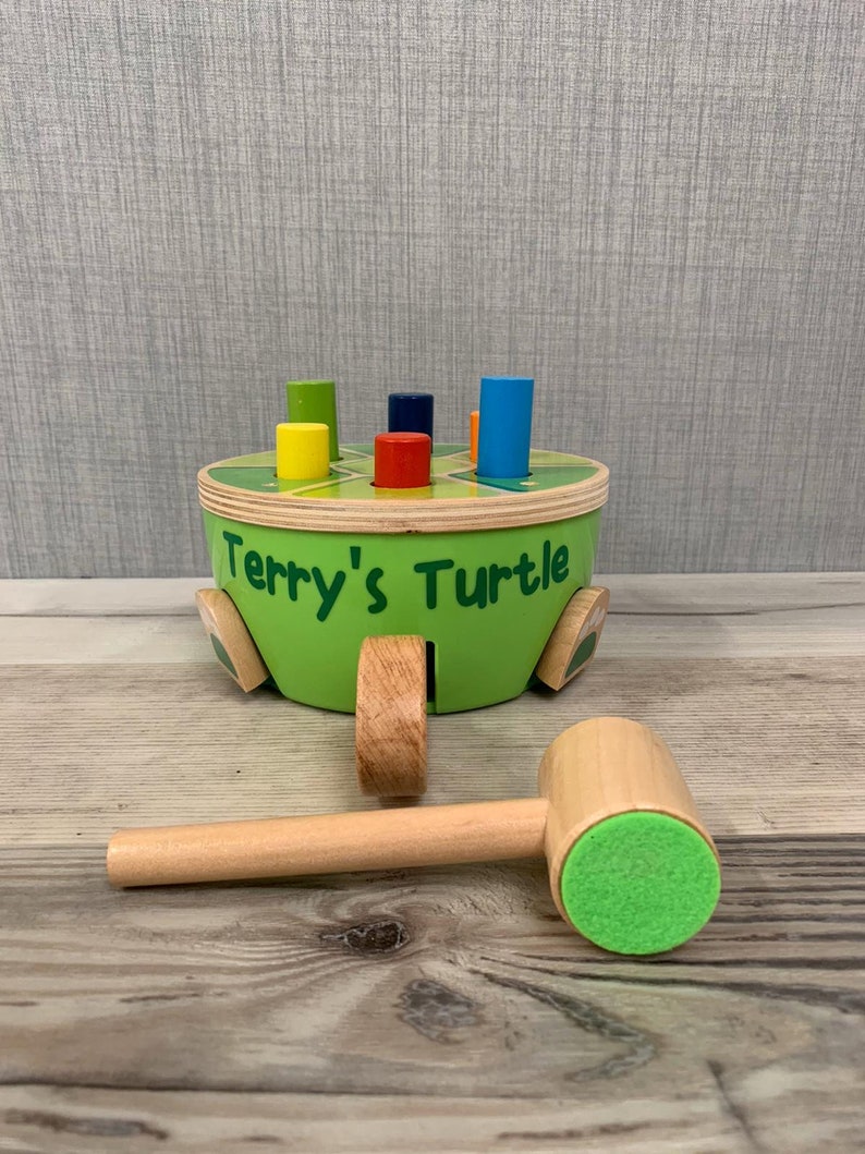 Personalised Wooden Turtle Game Wooden Turtle Toy - Etsy