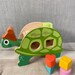 Personalised Tortoise Shape Sorter - Turtle Toy - Engraved Shape Sorter ...