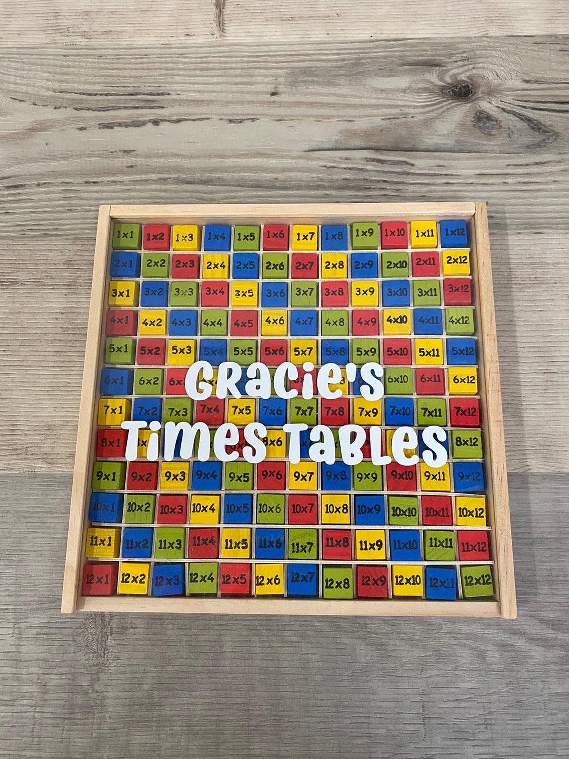 Personalised Times Tables Toy Multiplication Table Maths - Etsy
