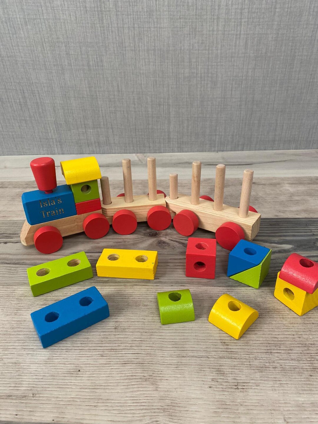 Personalised Train Set With Sounds Primary Colours - Etsy