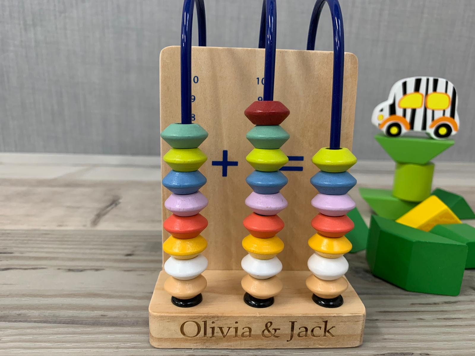 Personalised Wooden Abacus Toy Learning Toys Maths Toys | Etsy
