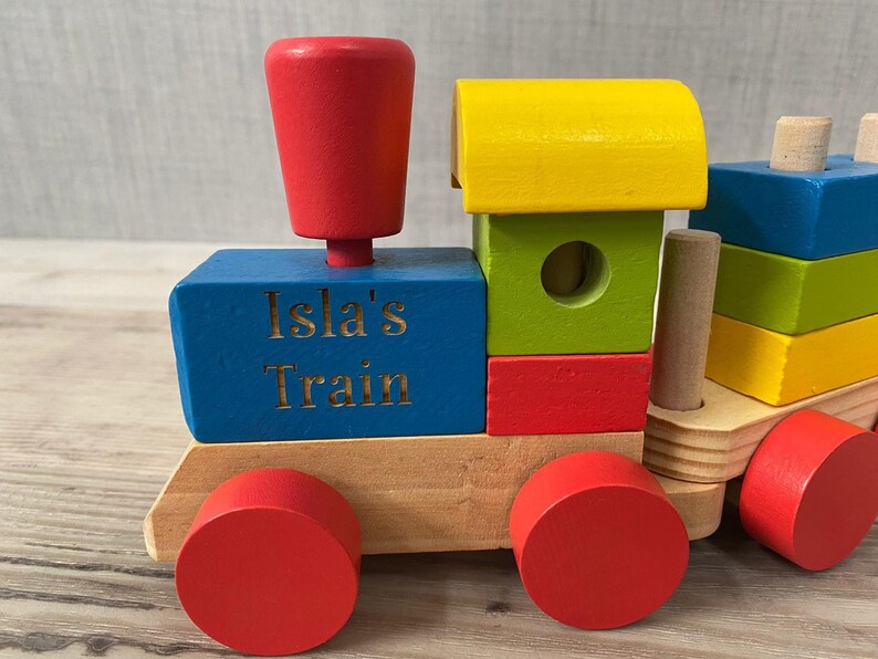 Personalised Train Set With Sounds Primary Colours - Etsy