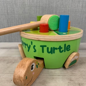 Personalised Wooden Turtle Game - Wooden Turtle Toy - Personalised Toys ...