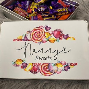 Personalised Sweets Tin - Sweeties - Treat Tin, Biscuit Tin - Etsy UK