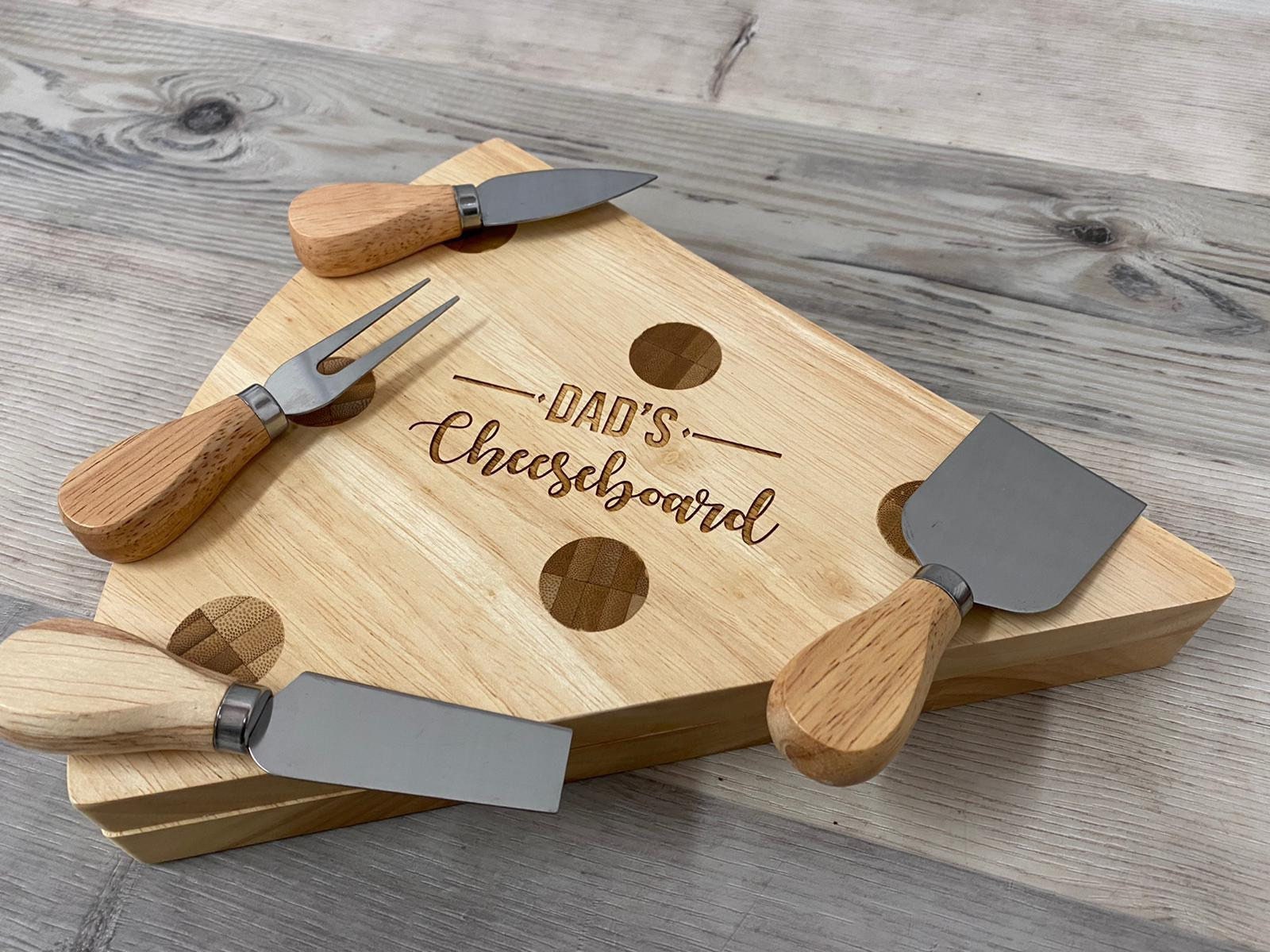 Personalised Wooden Cheese Board-triangle Cheese Board-engraved Gift ...