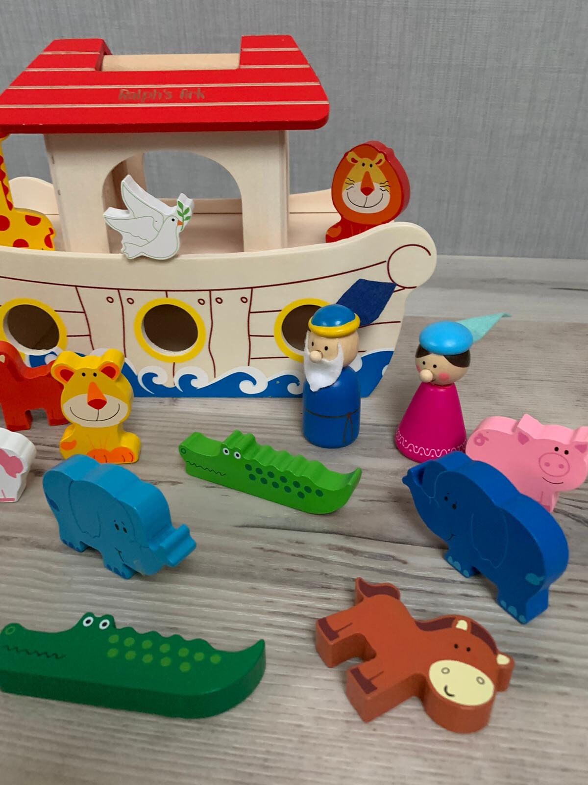 Personalised Noah’s Ark Play Set - Wooden Toys - Etsy